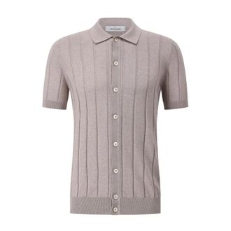 Gran Sasso Kurzarmhemd aus Baumwolle - - Knitwear - Herren - Beige - 2XL