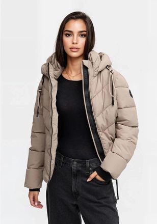 Marikoo Winterjacke MARIKOO Sahnemausii, Damen, Gr. XS, beige (taupe grau), Obermaterial: 100% Polyester; Futter: 100% Polyester; Wattierung: 100% Polyester; 