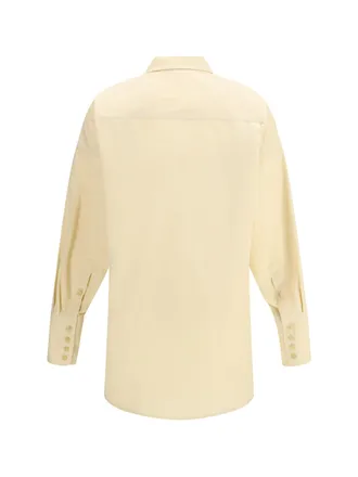 Darkpark Womens Carla Oversized Shirt Sand Cotton