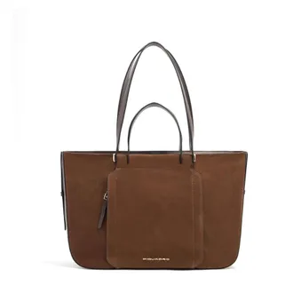 Piquadro Femme, Sacs, Brun, Taille: ONE Size Sac Cabas en Cuir pour Ordinateur Portable 14 avec Protection Rfid