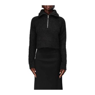 Sportmax Femme, Pulls, Noir, Taille: 42 FR Pull &agrave; Col Montant