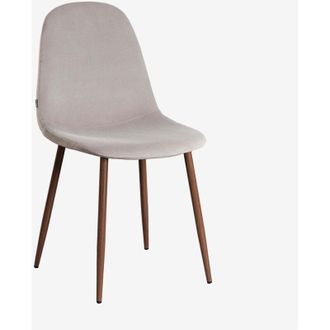 Sklum Glamm gepolsterter Esszimmerstuhl Dunkles Holz