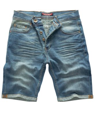 Rock Creek Herren Shorts Jeansshorts Denim Short Kurze Hose Herrenshorts Jeans Sommer Hose Stretch Bermuda Hose Blau RC-2211 Dirtyjean W29