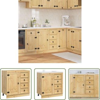 vidaXL vidaXL Rangement salle &agrave; manger - Armoire avec tiroir SKI Brun Miel 80 x 46 x 81 cm Pin massif