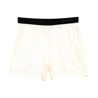 Tom Ford Pantaloni corti con logo in seta - - Shorts - Damen - Gelb - S