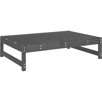 vidaXL Gartenfu&szlig;st&uuml;tze 120x80 cm grau aus massivem Kiefernholz