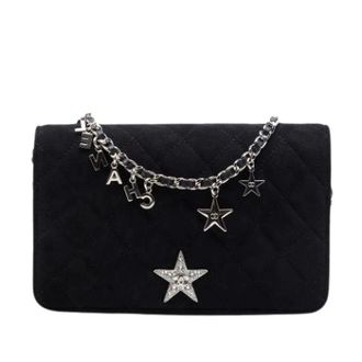 Chanel Portefeuille sur cha&icirc;ne Pre-owned - Femme - Pre-owned - Noir - Taille: ONE Size