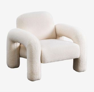 Sklum Sklum - Fauteuil en peau de mouton Nicxon Blanc