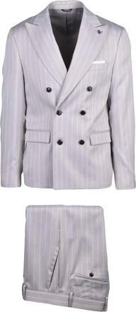 Daniele Alessandrini Homme, Costumes, Gris, Taille: L Double Breasted Suits