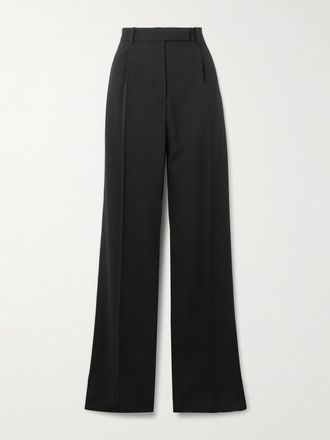 Tom Ford Pantalon Droit En Laine Grain De Poudre &Agrave; Plis - Noir