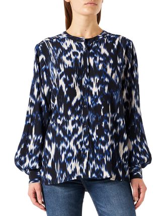 Part Two Part Two Damen Ryapw Sh T-Shirt, Dark Navy Ikat Print, 38