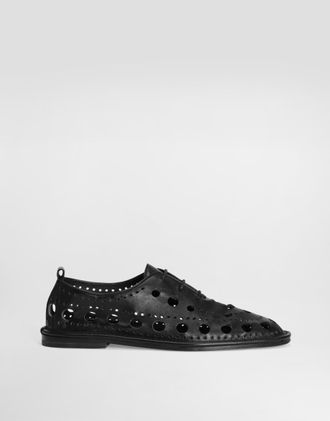 Dolce & Gabbana Brogues Aus Kalbsleder - Mann Schn&uuml;rschuhe Schwarz 46