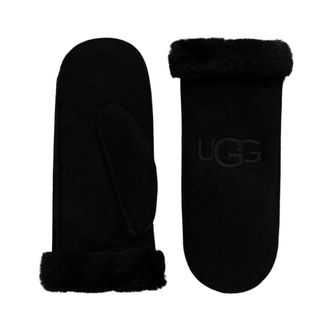 UGG Lammfell-F&auml;ustlinge mit Stickerei - - Accessories - Damen - Schwarzk - L/XL