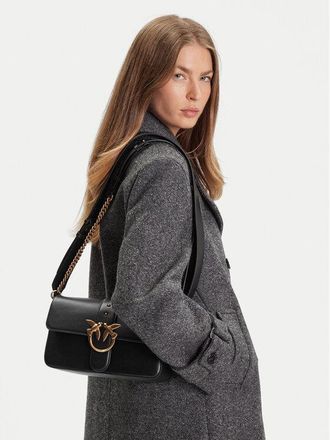 Pinko Handtasche Love One Classic Slouchy Fl PE 25 PLTT 104524 A0QO Schwarz