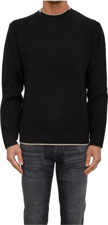 Guess Homme, Pulls, Noir, Taille: XL Felpe Manica Lunga