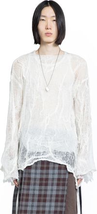 Ann Demeulemeester MAN OFF-WHITE KNITWEAR