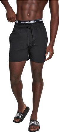 Urban Classics Herren Shorts Two in One Swim, Schwarz Blk/Wht 00703, X-Large (Herstellergröße: XL)