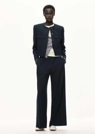 Mango Wideleg-Jogger-Pants marineblau - Damen - XS - MANGO
