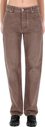 Bottega Veneta Straight-Fit Denim Jeans - Brown