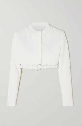Coperni Verk&uuml;rzte Jacke Aus Cr&ecirc;pe Mit G&uuml;rtel - Wei&szlig;