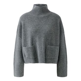 Oui Pull 9559 - Femme - Pulls - Gris - Taille: 38 FR