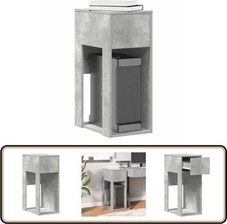 vidaXL Computerschrank mit Schublade Betongrau 30x44x74 cm - Vidaxl