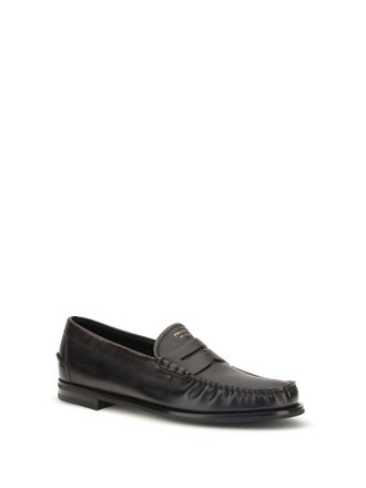 Prada Vintage Leather Loafers - Black