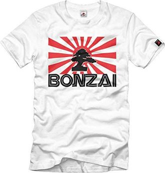 Copytec Samurai Japon bonzia Kamikaze Drapeau - T-Shirt 672 - Blanc - Large