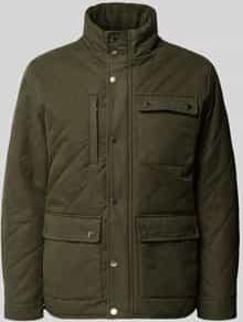 Fynch-Hatton Regular Fit Steppjacke mit Stehkragen und Pattentaschen
