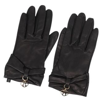 Gucci Gants en cuir Pre-owned - Femme - Pre-owned - Noir - Taille: ONE Size