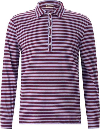 Massimo Alba Homme, Tops, Multicolore, Taille: L Polo ray&eacute; &agrave; manches longues