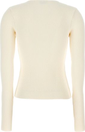Magda Butrym Ribbed Viscose Blend Sweater - White