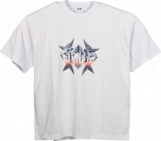 GCDS Gcds, Homme, Tops, Blanc, Taille: S Logo Regular T-Shirt