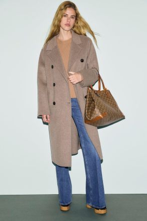 Gerard Darel Manteau long crois&eacute; - AELA - Muscade