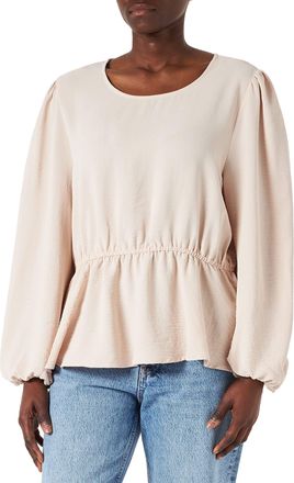 Only Damen Onlmette DAR L/S O-Neck Top Noos WVN Langarmshirt 15240593,Gray Morn,XS