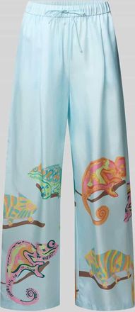 Herzen&rsquo;s Angelegenheit Wide Fit Seidenhose mit Motiv-Print
