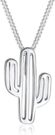 Elli Damen-Kette mit Anhänger Kaktus 925 Silber 45 cm - 0103121317_45