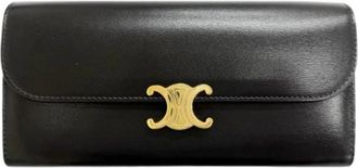 Celine Portefeuille long (bi-pli) Pre-owned - Femme - Pre-owned - Noir - Taille: ONE Size