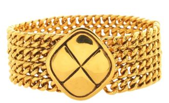 Chanel Vintage Gold Plated Chain Bracelet