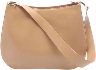 Ferragamo Sac bandouli&egrave;re en cuir Gancini Pre-owned - Femme - Pre-owned - Beige - Taille: ONE Size