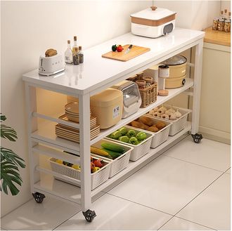 Generic K&uuml;cheninsel mit Stauraum, Buffetschr&auml;nke, Sideboard, offenes Regal mit Lenkrollen, K&uuml;chenarbeitstisch, for Restaurant, Gesch&auml;ft, Lager, Zuhause, K&uuml;che