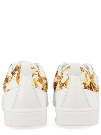 Versace Jeans Couture Woven Weave Motif Sneakers - White