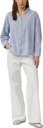 s.Oliver Langarmbluse im Streifen-Look und mit Allover-Stickereien