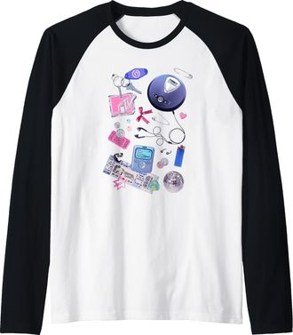 Giesswein Girly Y2K Trinkets Collage 2000s Retro Music Television Raglan