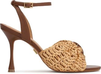 Kazar Femme, Chaussures, Brun, Taille: 41 EU Sandales &agrave; talons aiguilles marron Kazar avec en raphia