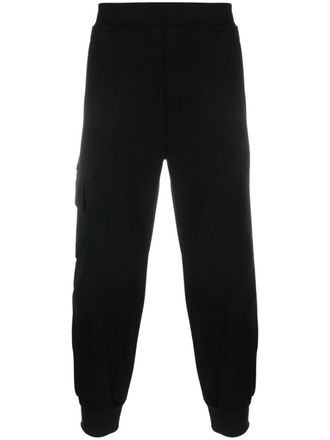 Neil Barrett pantalon de jogging &agrave; taille &eacute;lastiqu&eacute;e - Noir