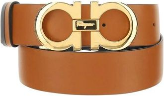 Ferragamo Femme, Accessoires, Brun, Taille: 70 CM Ceinture R&eacute;versible en Cuir