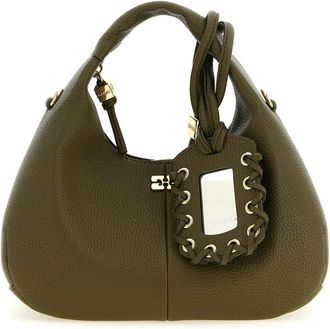 Ganni Texturierte Leder Hobo Bag - - Bags - Damen - Gr&uuml;n - ONE SIZE
