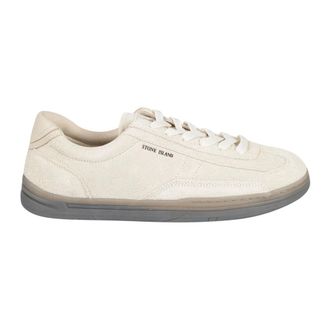 Stone Island Compass Motif Wildleder-Sneakers - - Shoes - Herren - Beige - 45 EU