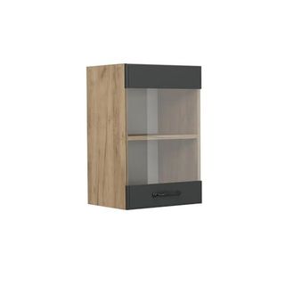 Vicco Meuble de Cuisine Haut vitr&eacute; R-Line, Anthracite Campagne, 40cm